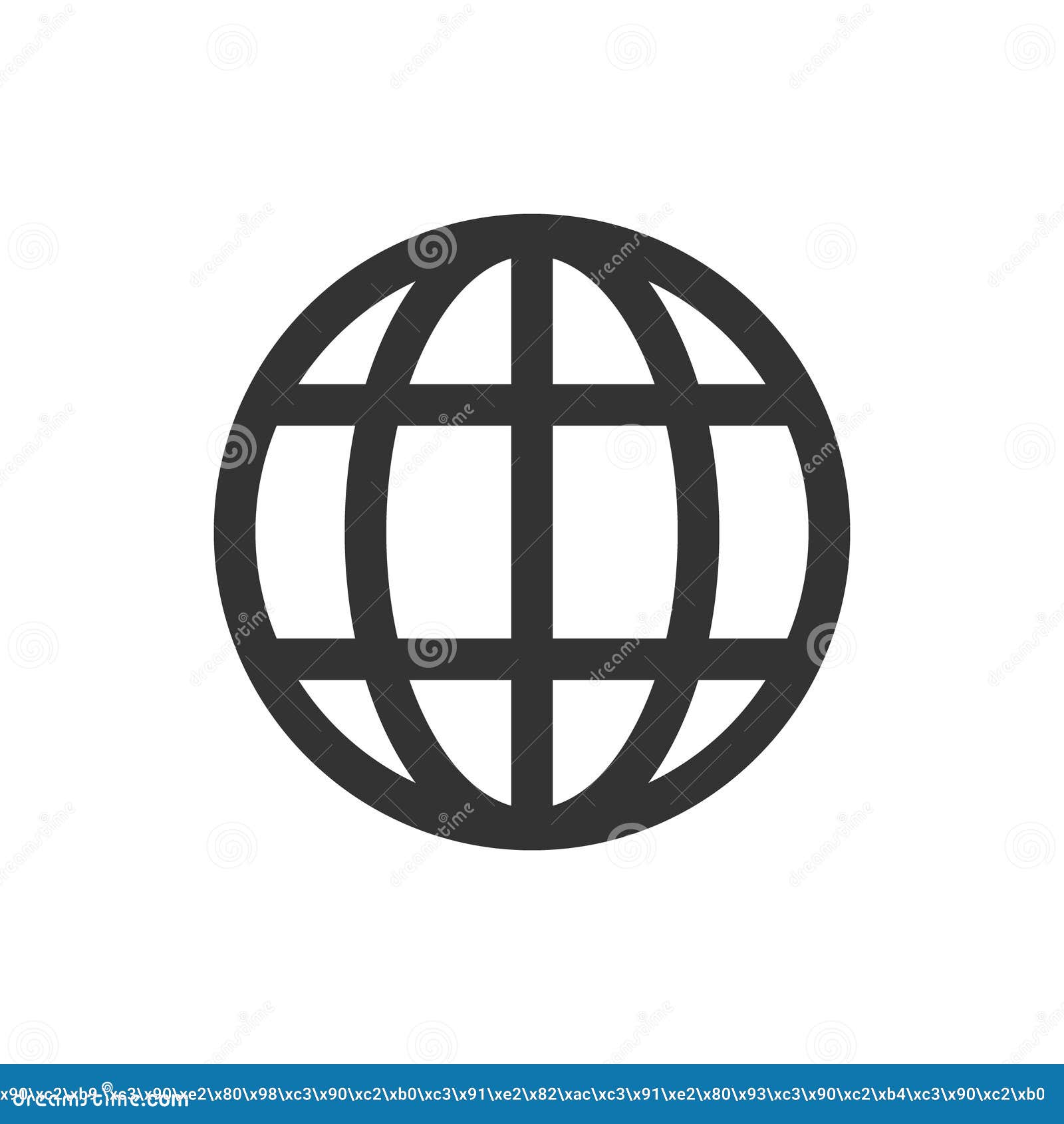 World Wide Web Icon Isolated on the White Background Stock Vector ...