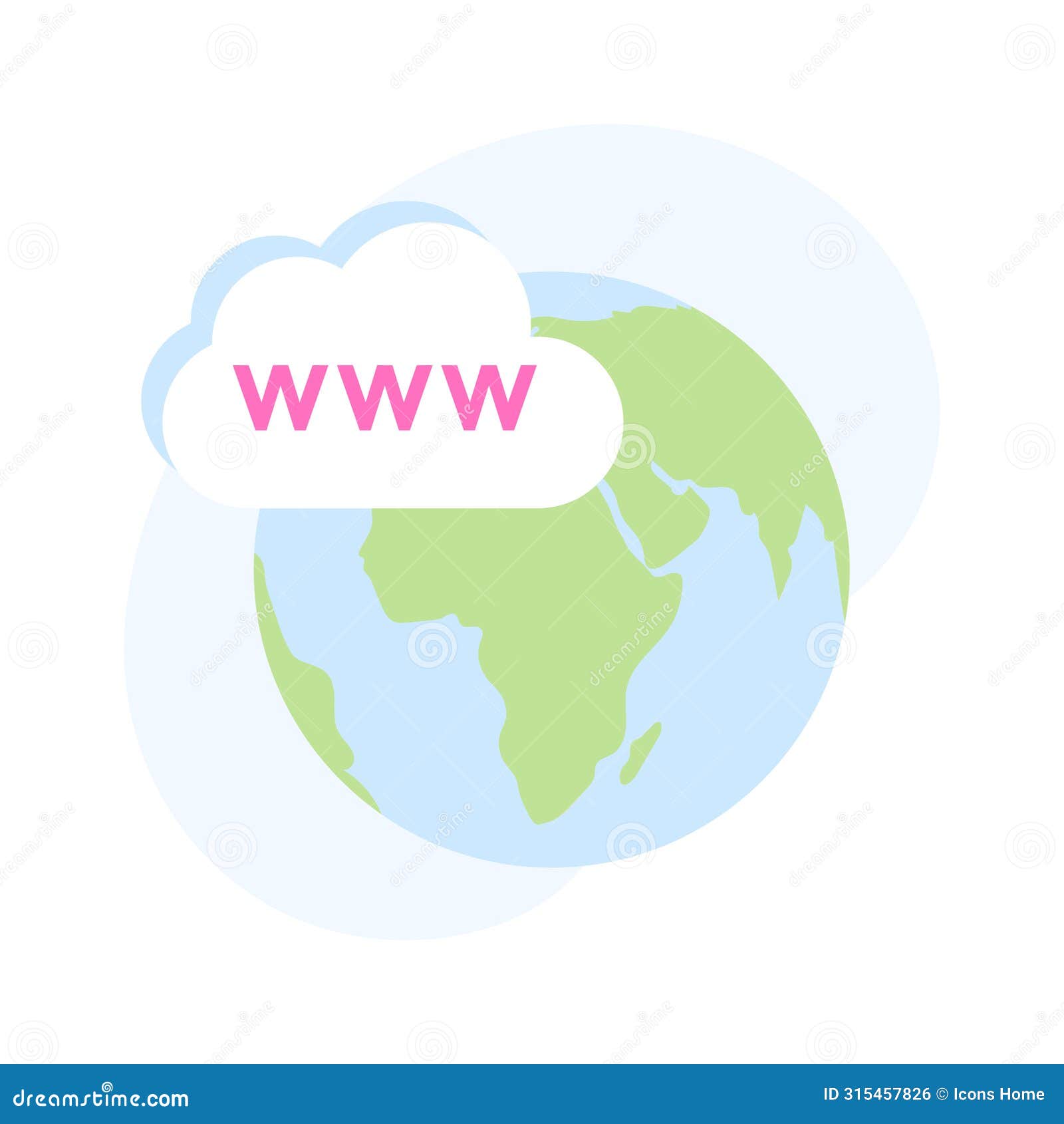 World Wide Web Icon in Trendy Flat Style Isolated on White Background ...