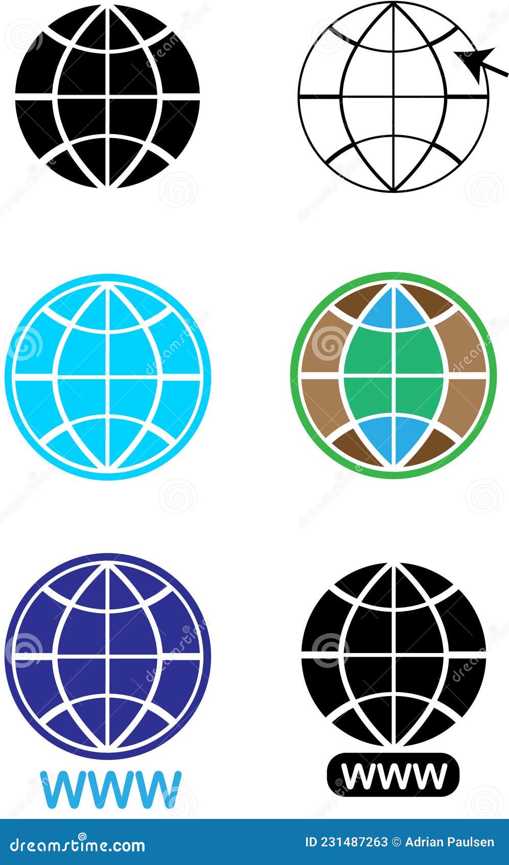 Vector World Wide Web Colourful Icons Stock Illustration - Illustration ...