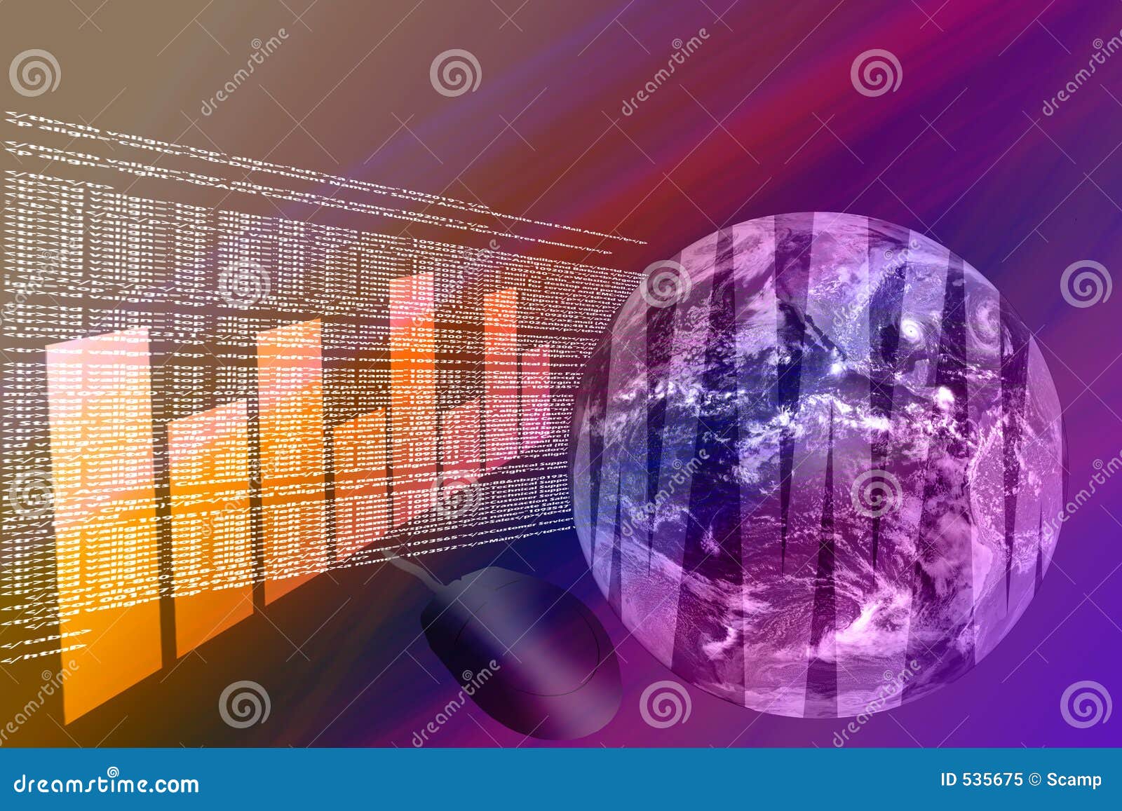 World Wide Web - Internet 3D Stock Illustration - Illustration of globe ...