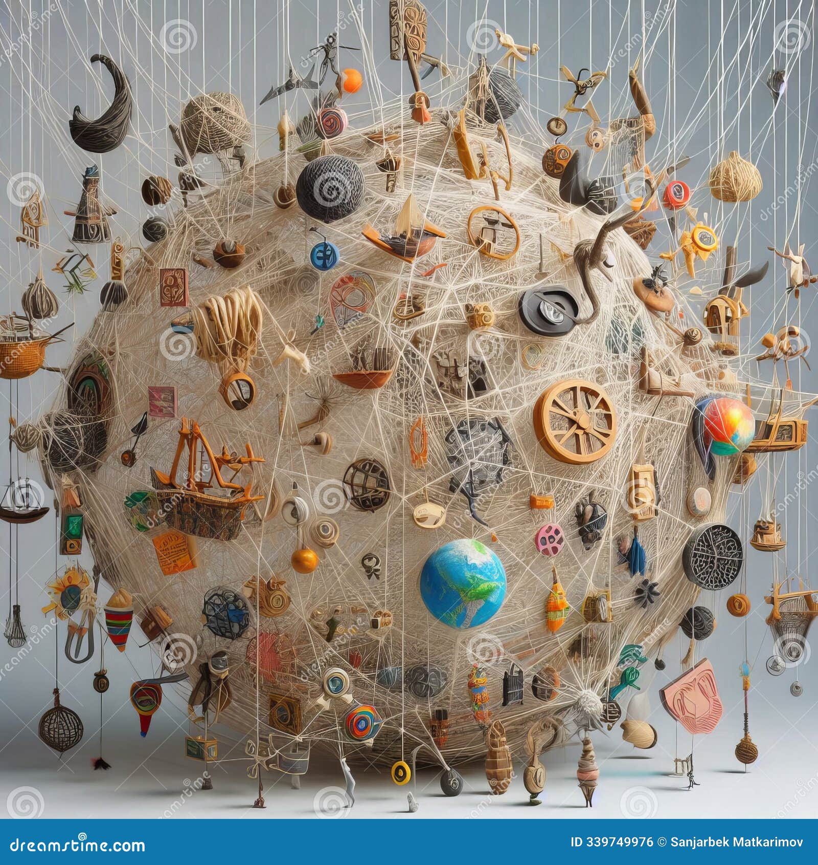 World Wide Web Sculpture Sculpture Created by Interconnecting Va Stock ...