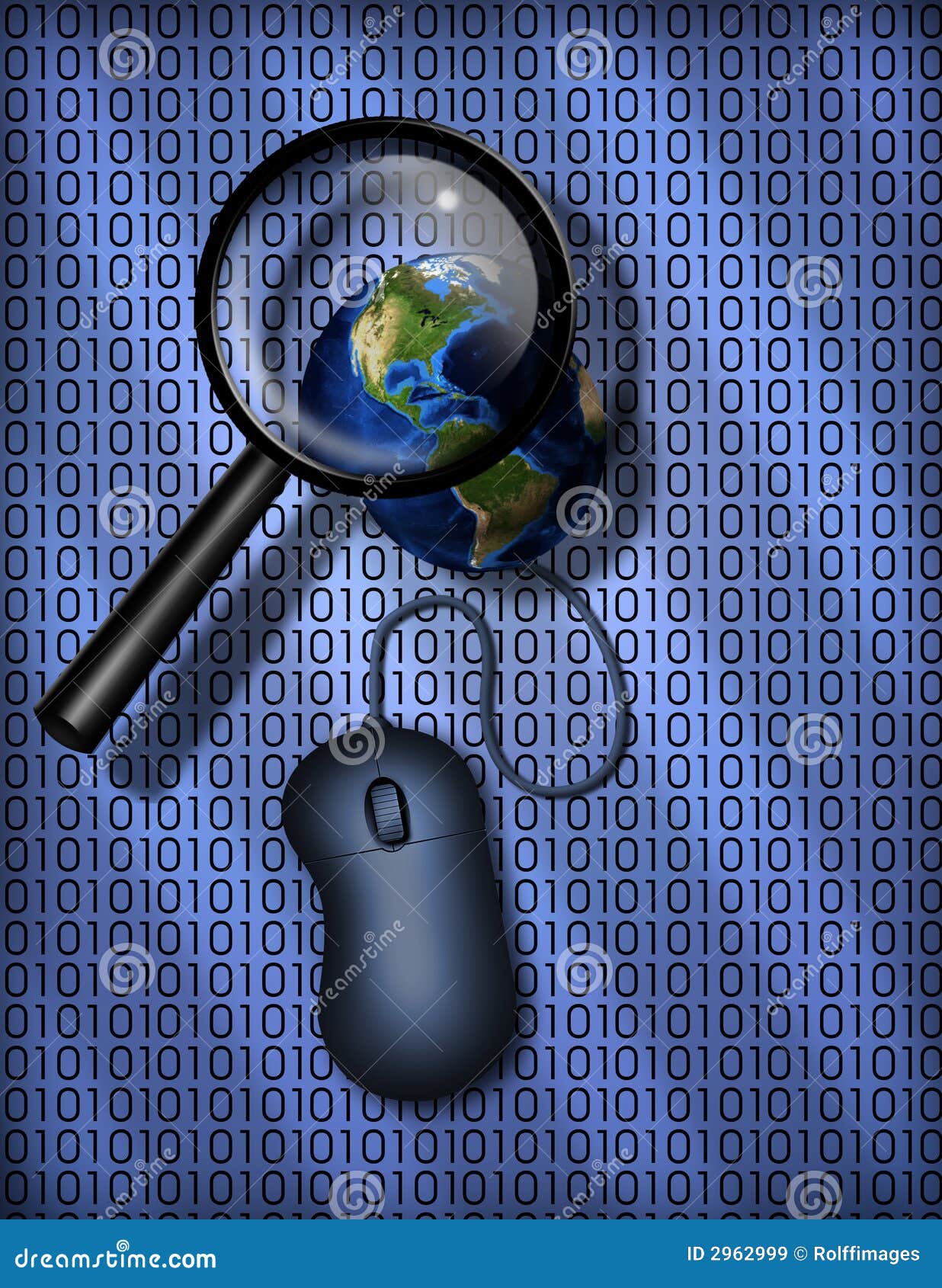 Earth And Magnify Glass Royalty-Free Illustration | CartoonDealer.com ...