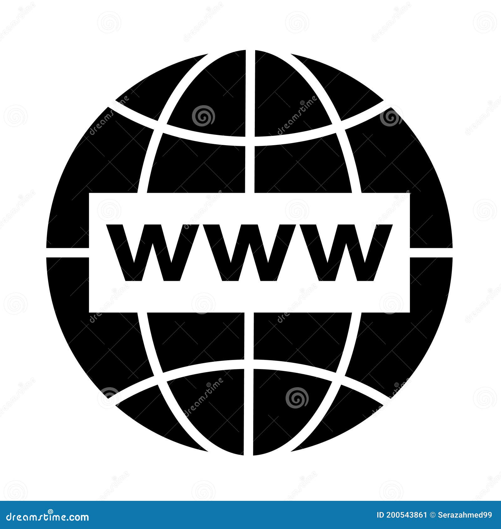 World Wide Web. Simple Line Globe Icon Vector Illustration Stock Vector ...