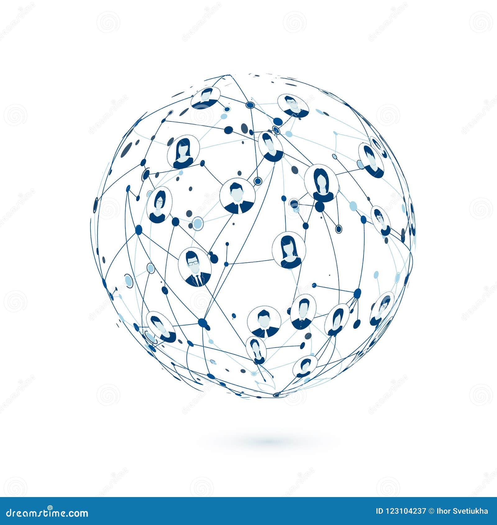 World Wide Web. Social Network. Abstract Texture of Global Network ...