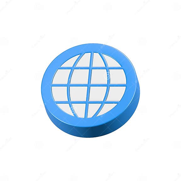 World Wide Web Symbol. Internet, Globe Hyperlink, Browser Icon 3d Stock ...