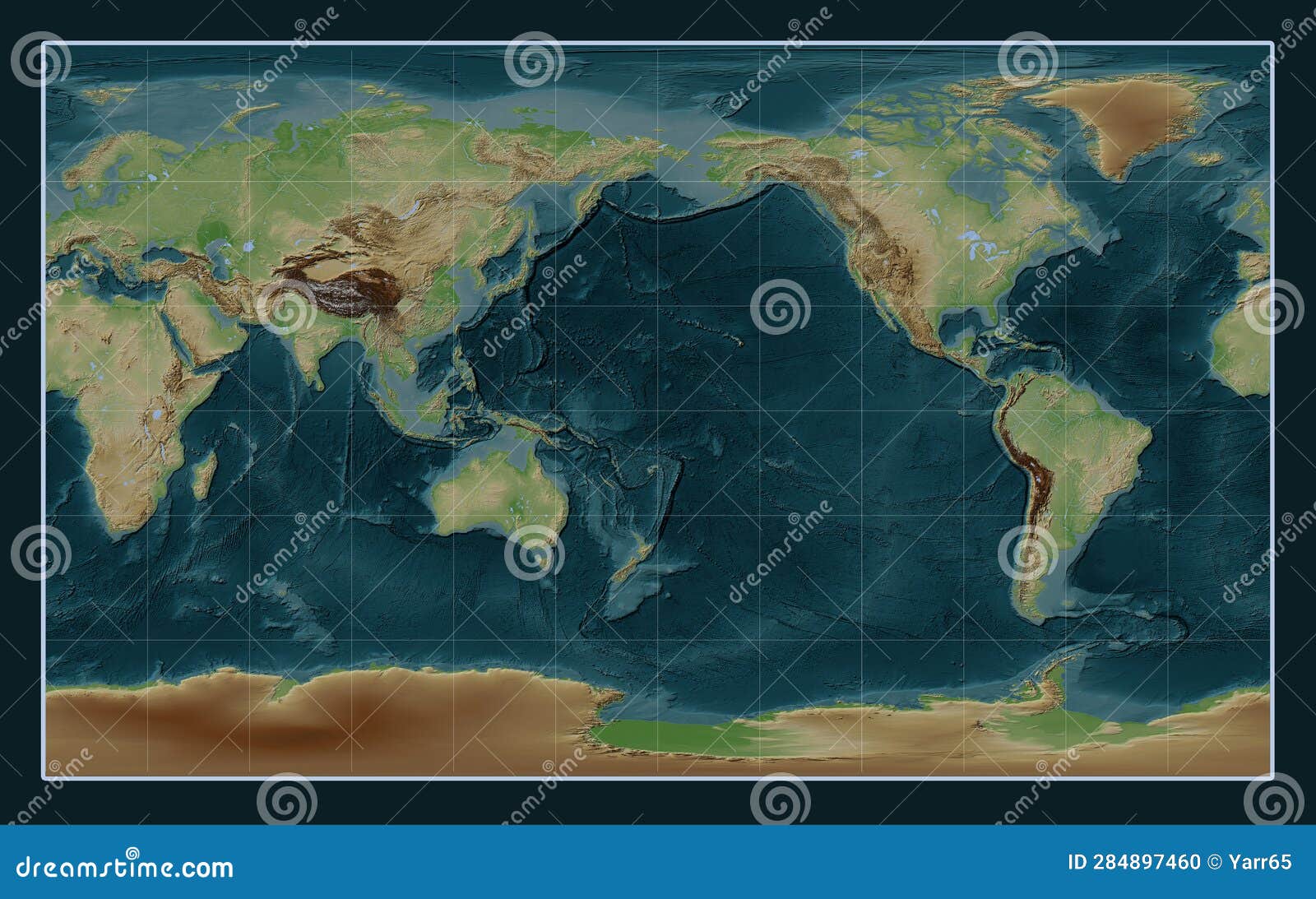 World Wiki Map - 180 PM. Compact Miller Stock Illustration ...