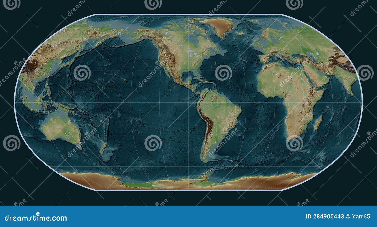 World Wiki Map - -90 PM. Robinson Stock Illustration - Illustration of ...