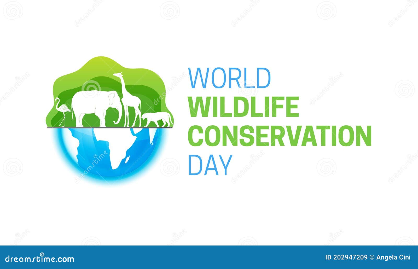 World Wildlife Conservation Day Isolated Logo Icon with Globe Stock ...
