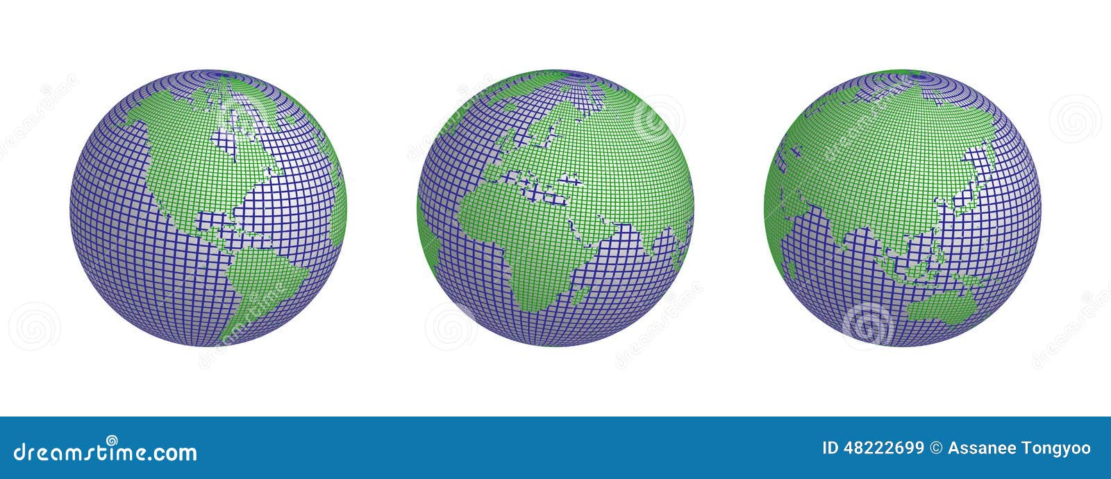 World wire 3 globes stock vector. Illustration of wire - 48222699