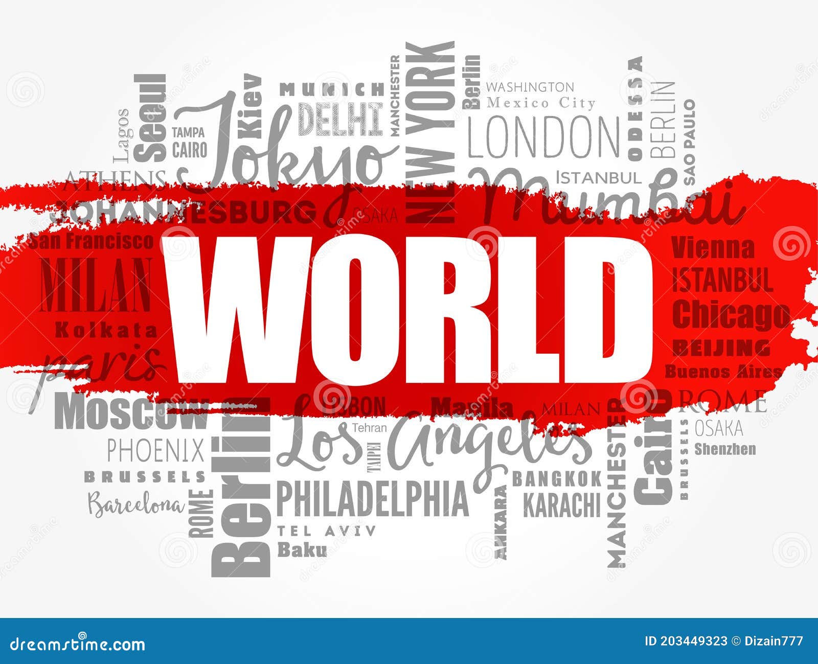 WORLD word cloud concept stock illustration. Illustration of background ...