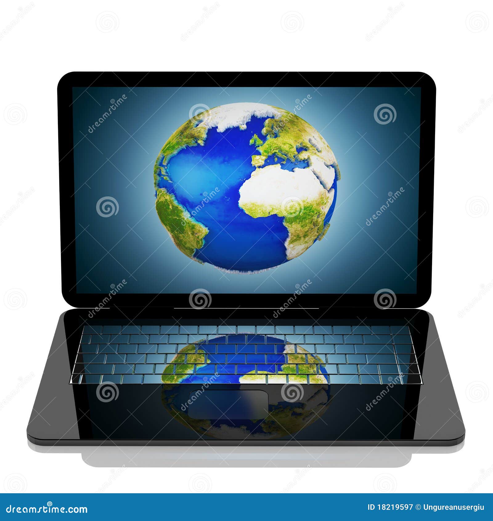 The world on your computer stock illustration. Illustration of digital ...