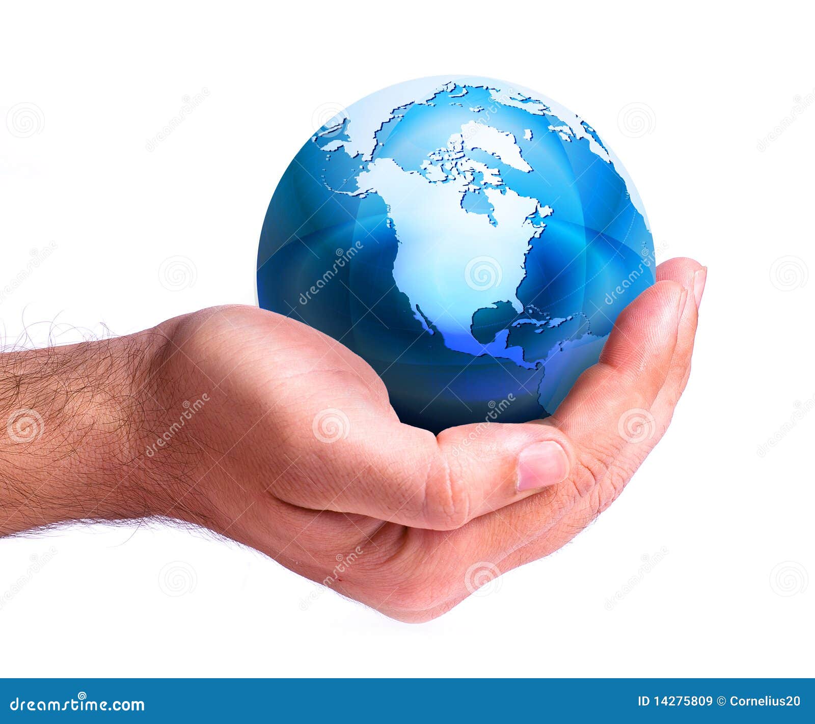 The world in your hand stock illustration. Illustration of protect ...