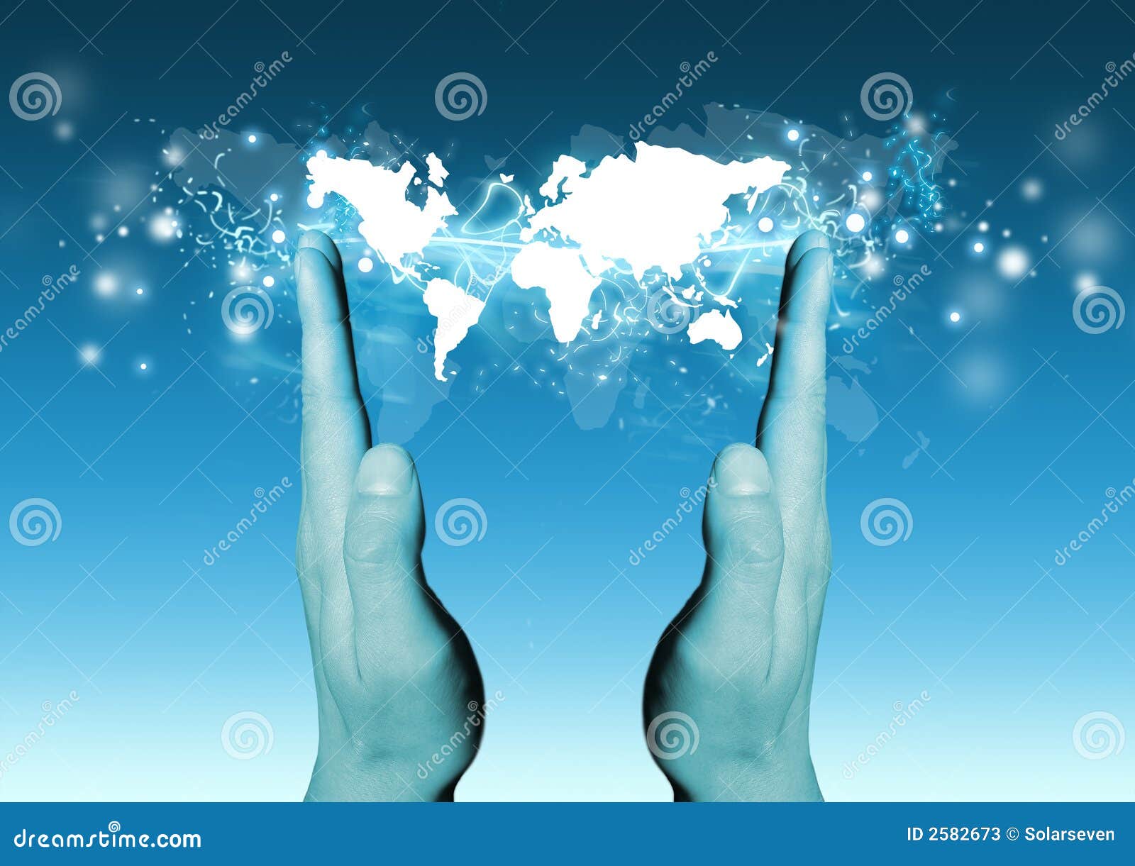 World in your Hands stock illustration. Illustration of hard - 2582673