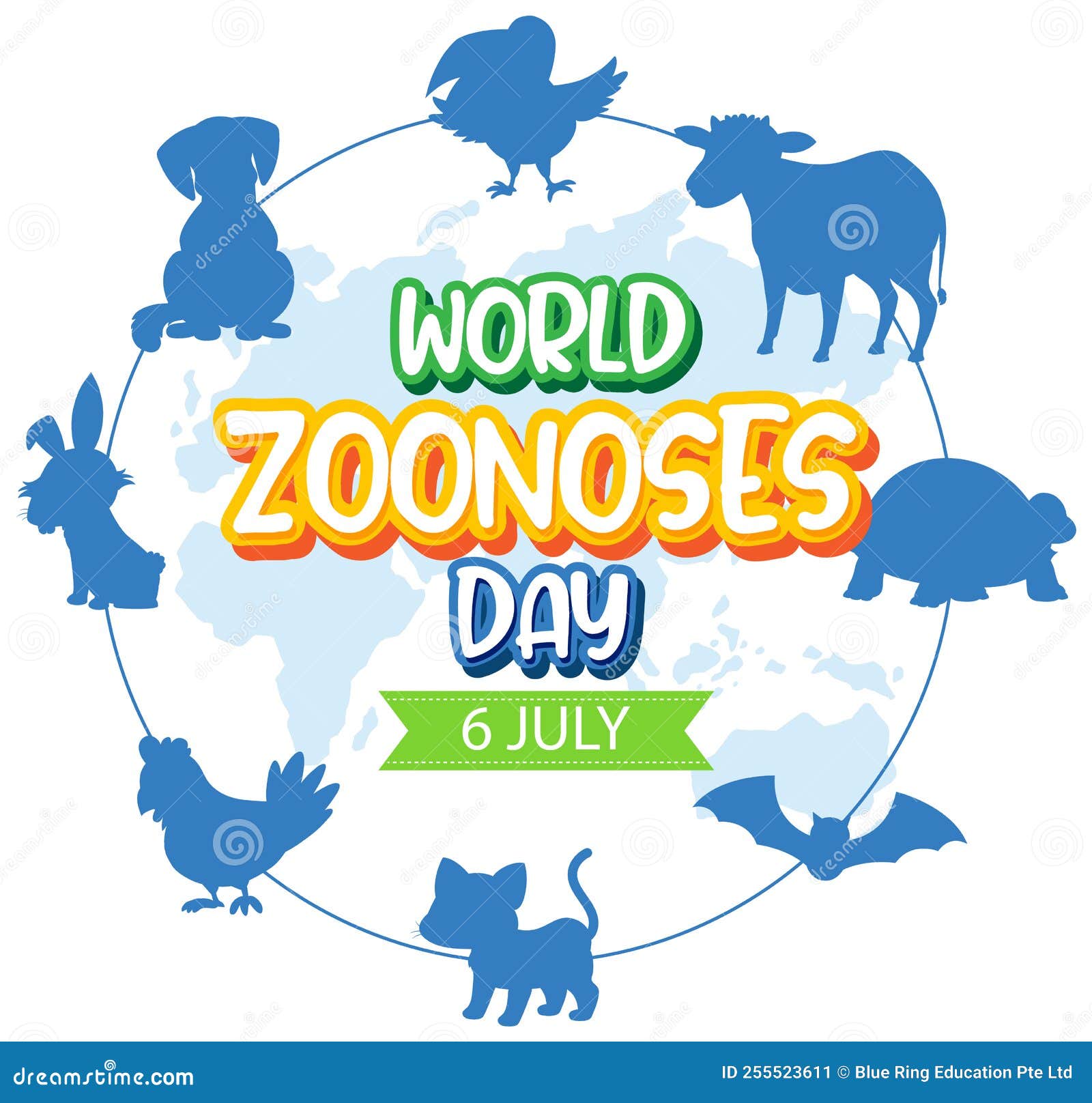 World Zoonoses Day Banner Design Stock Vector - Illustration of ...