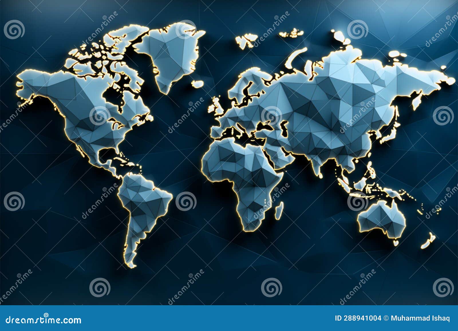 Worldly Design. Geometric 3D Map Backdrop Ideal For Global Themed ...
