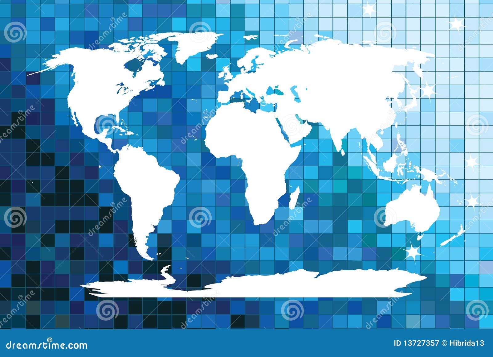 Worldmap blanco en mosaico stock de ilustración. Ilustración de ...