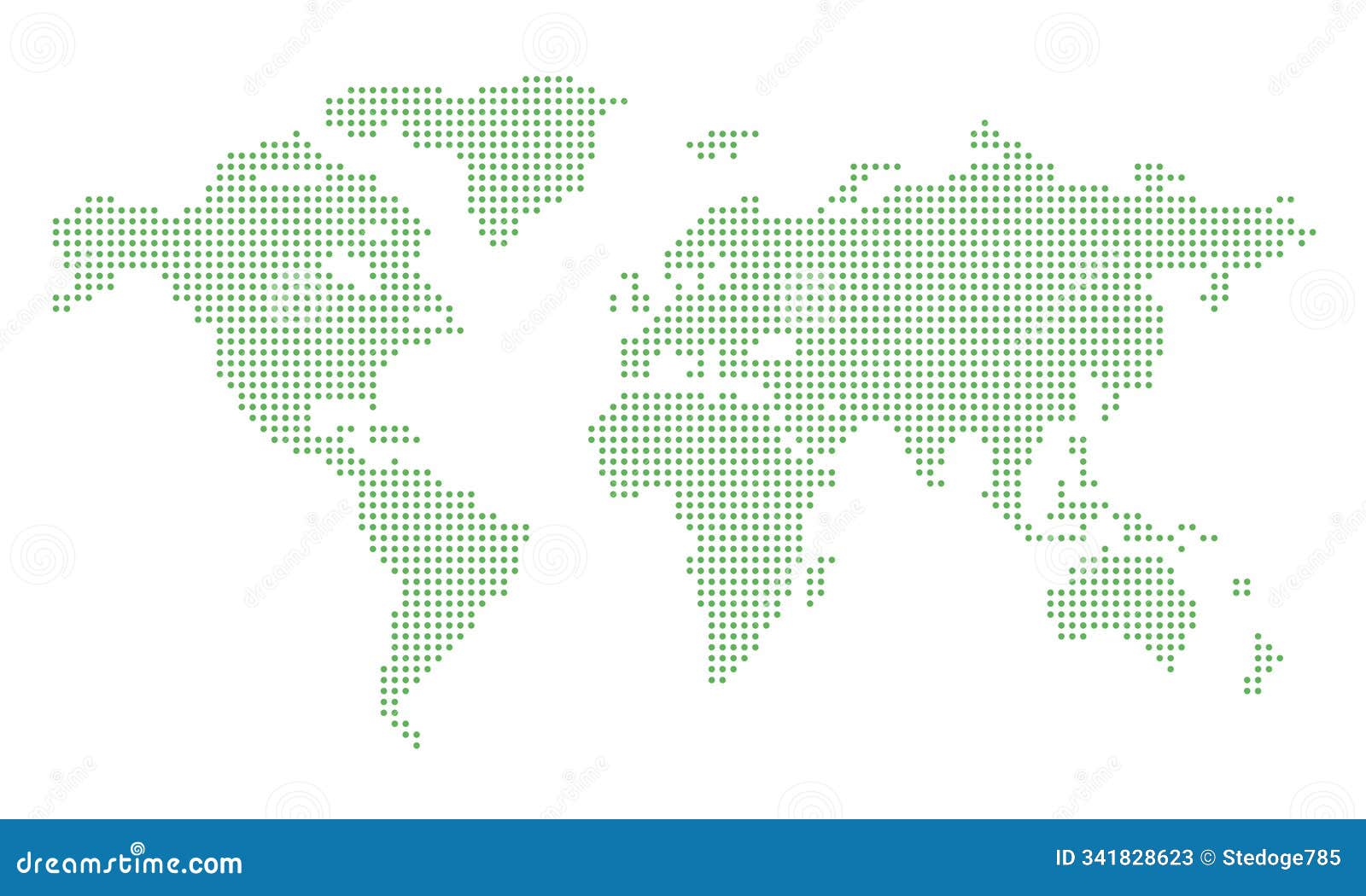 Dotted Worldmap Vector Illustration File Isolated A White Background ...