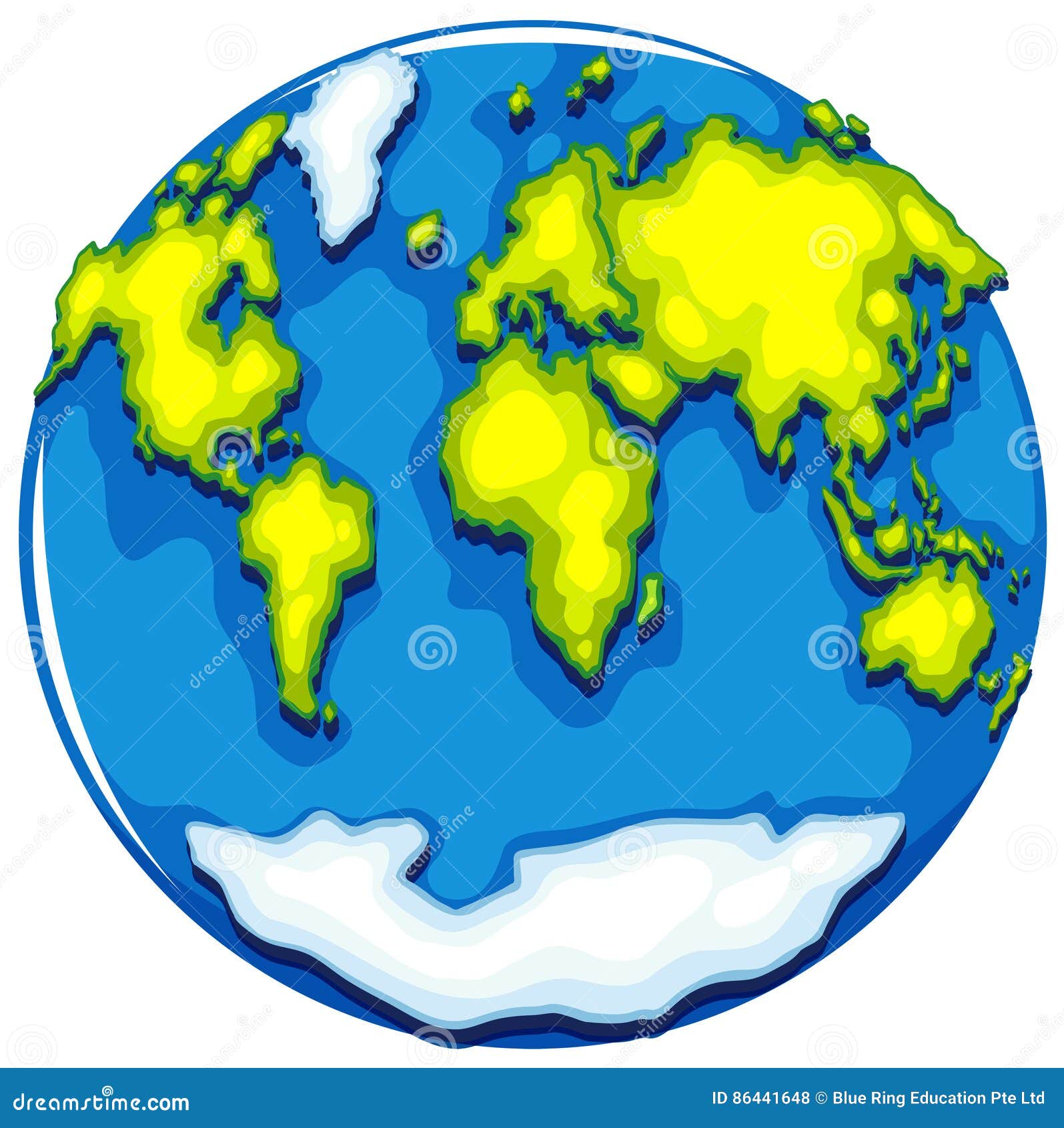 Worldmap on round format stock vector. Illustration of white - 86441648