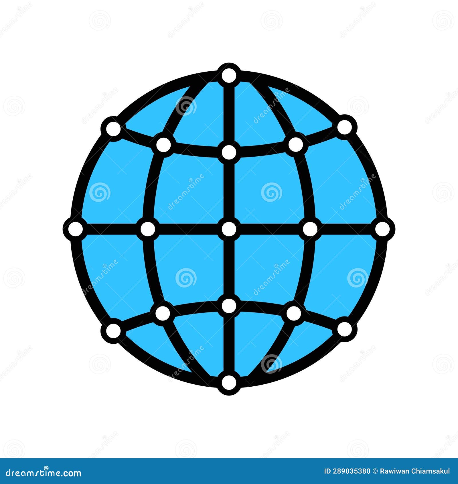 World Network Icon stock vector. Illustration of coverage - 289035380