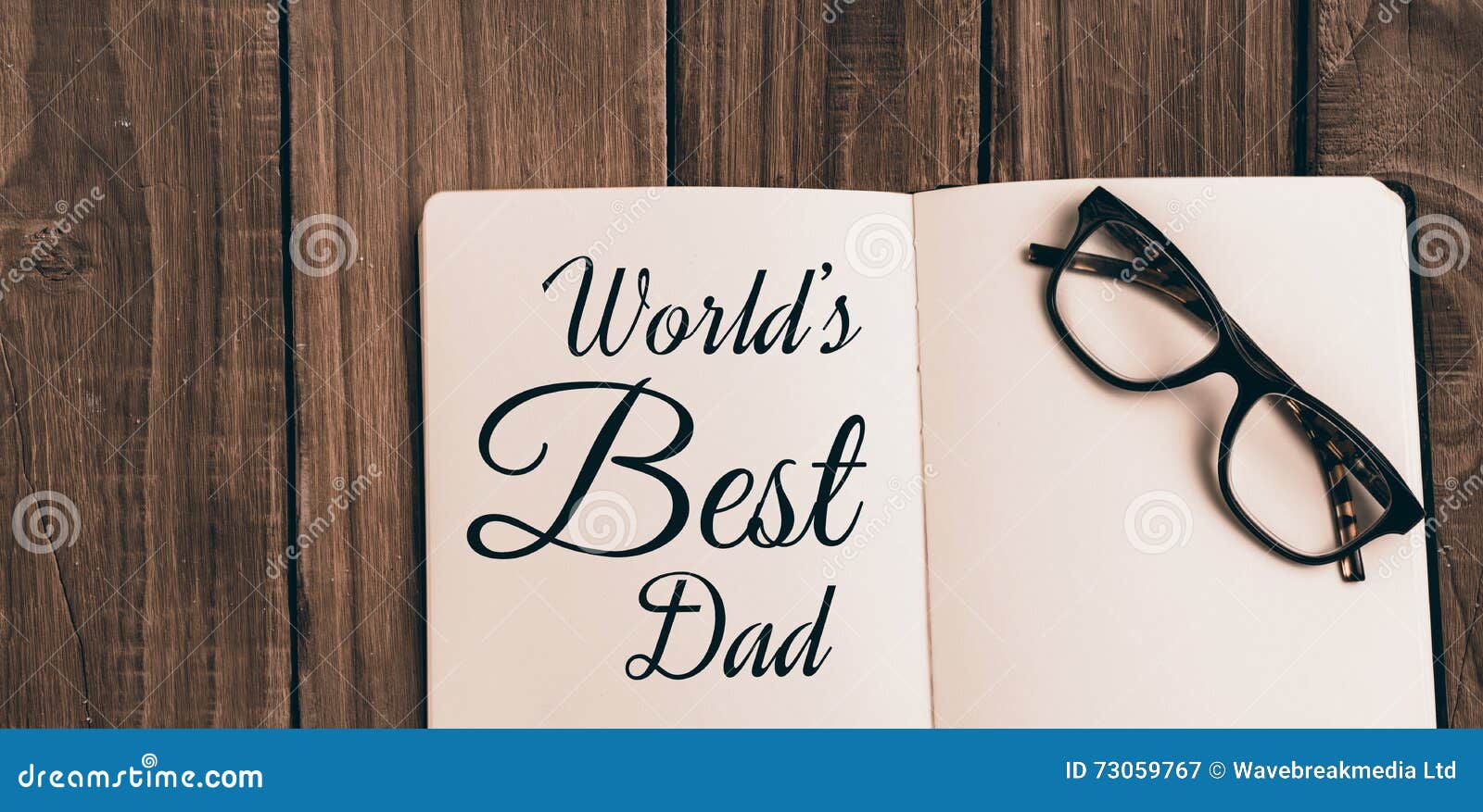 Worlds Best Dad Message Written on Notebook Stock Image - Image of ...