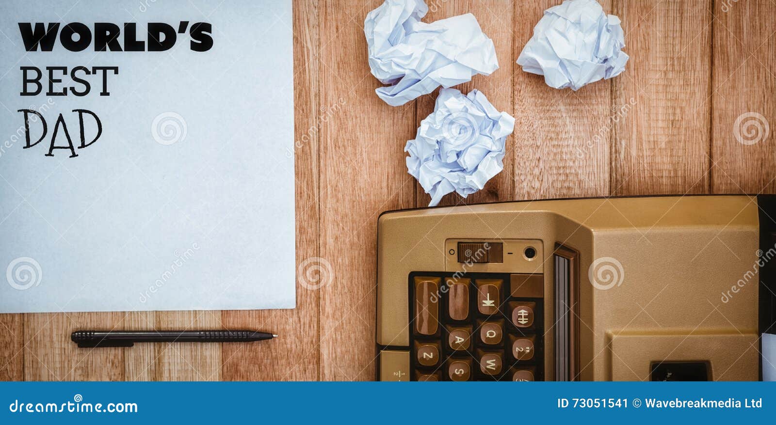 Worlds Best Dad Written on Paper Stock Image - Image of people, black ...