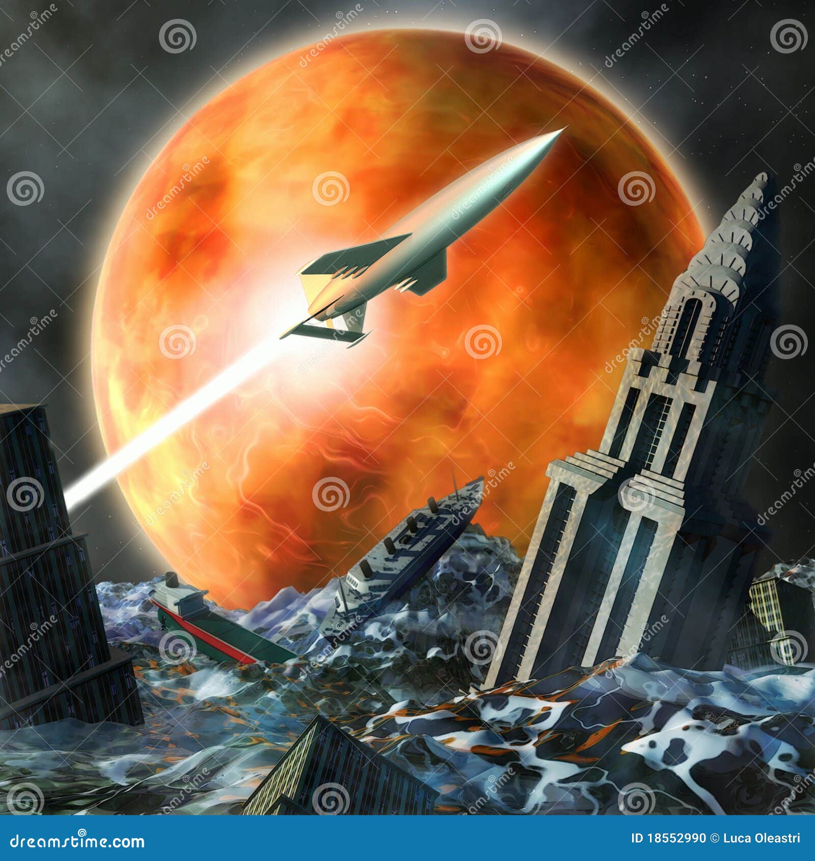 When worlds collide stock illustration. Illustration of planet - 18552990