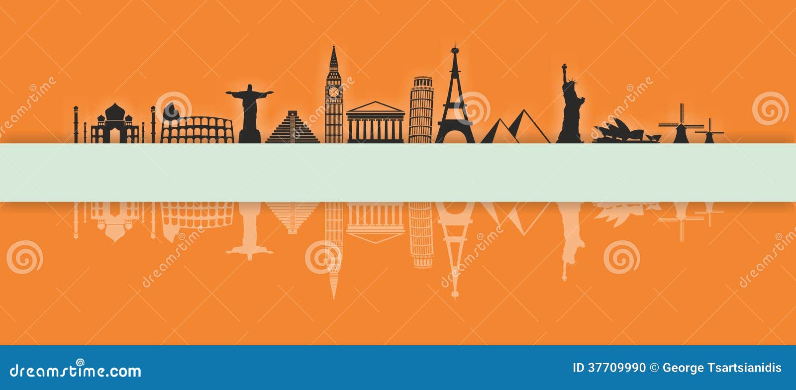 Worlds Most Famous Landmarks Editorial Image | CartoonDealer.com #37709990