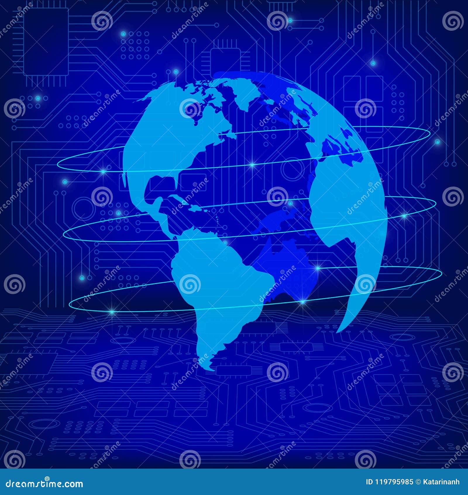 Worldwide Connection Concept. Global Communications Network. Globe on ...