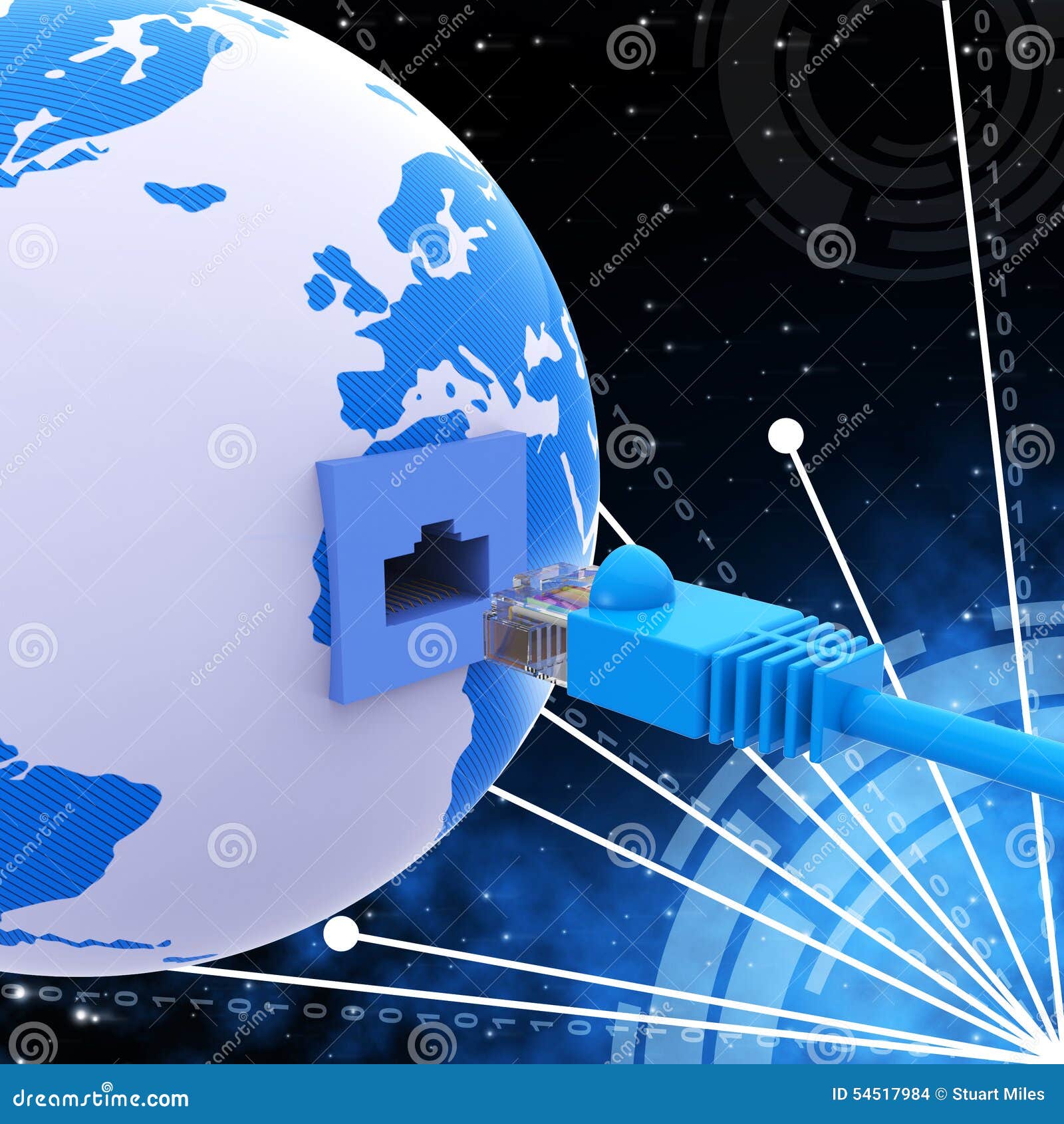 Worldwide Connection Means Network Server and Computer Stock ...