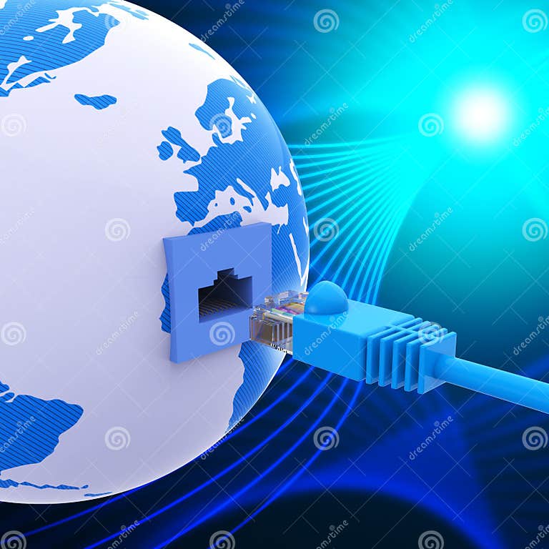 Worldwide Connection Represents Lan Network and Computer Stock ...