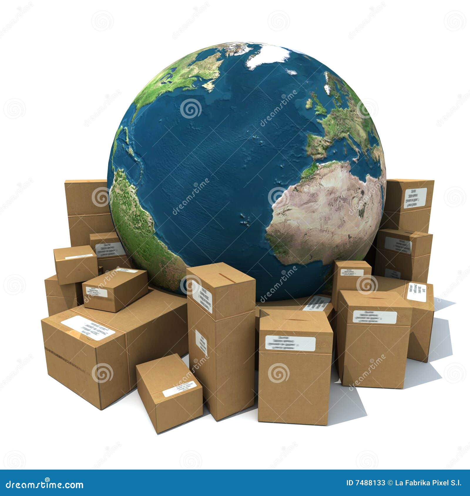 Worldwide delivery stock illustration. Illustration of retail - 7488133