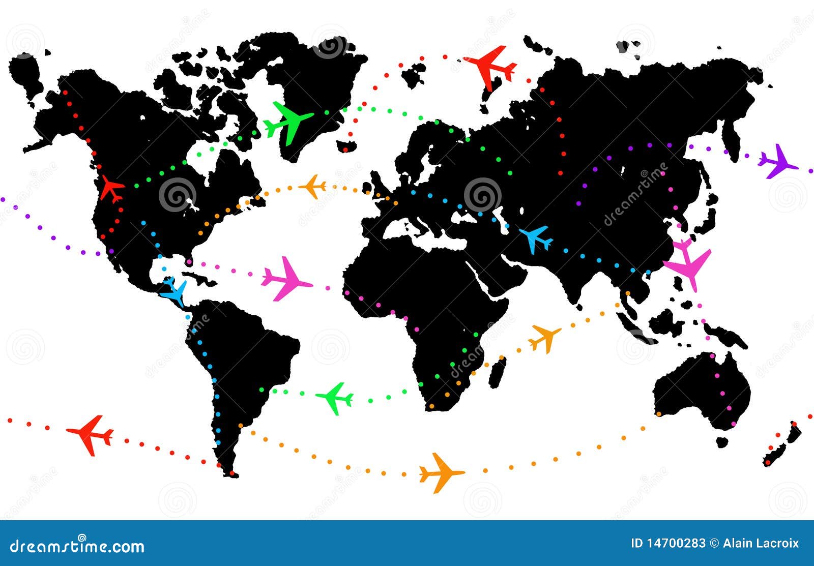 Worldwide flights stock illustration. Illustration of business - 14700283