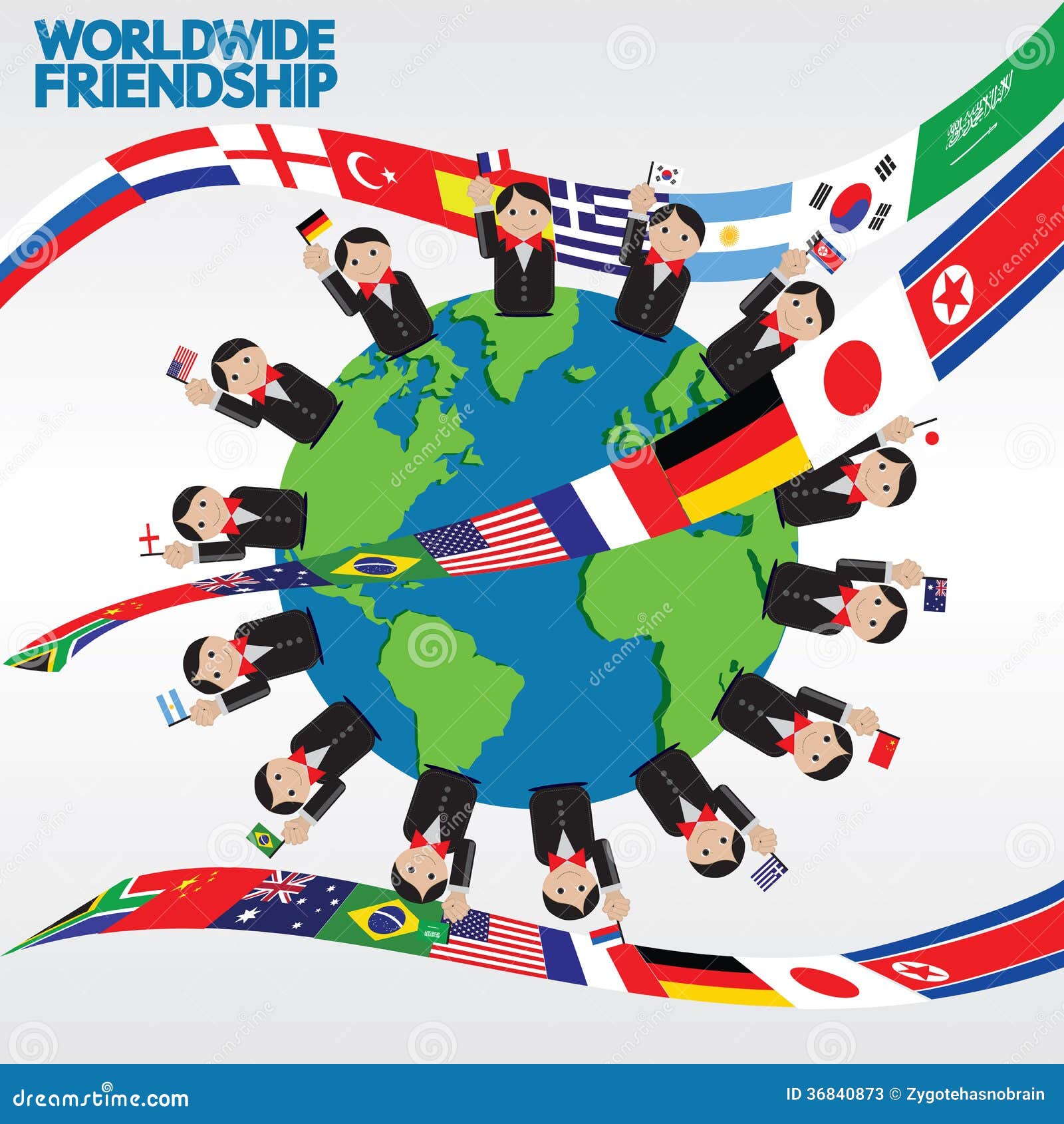 Worldwide Friendship Conceptual. Stock Vector - Illustration of ...