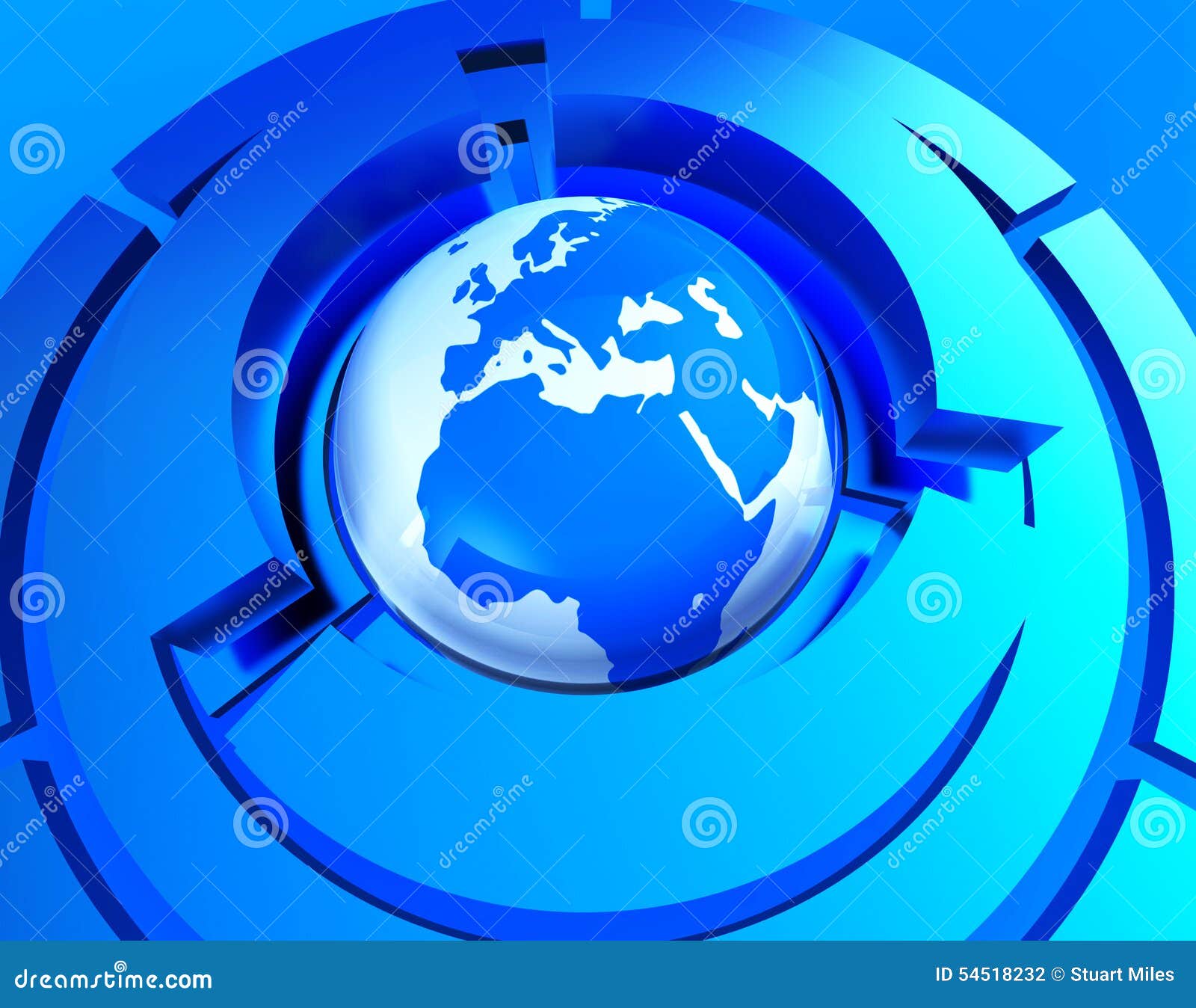Worldwide Globe Represents Web Site and Earth Stock Illustration ...