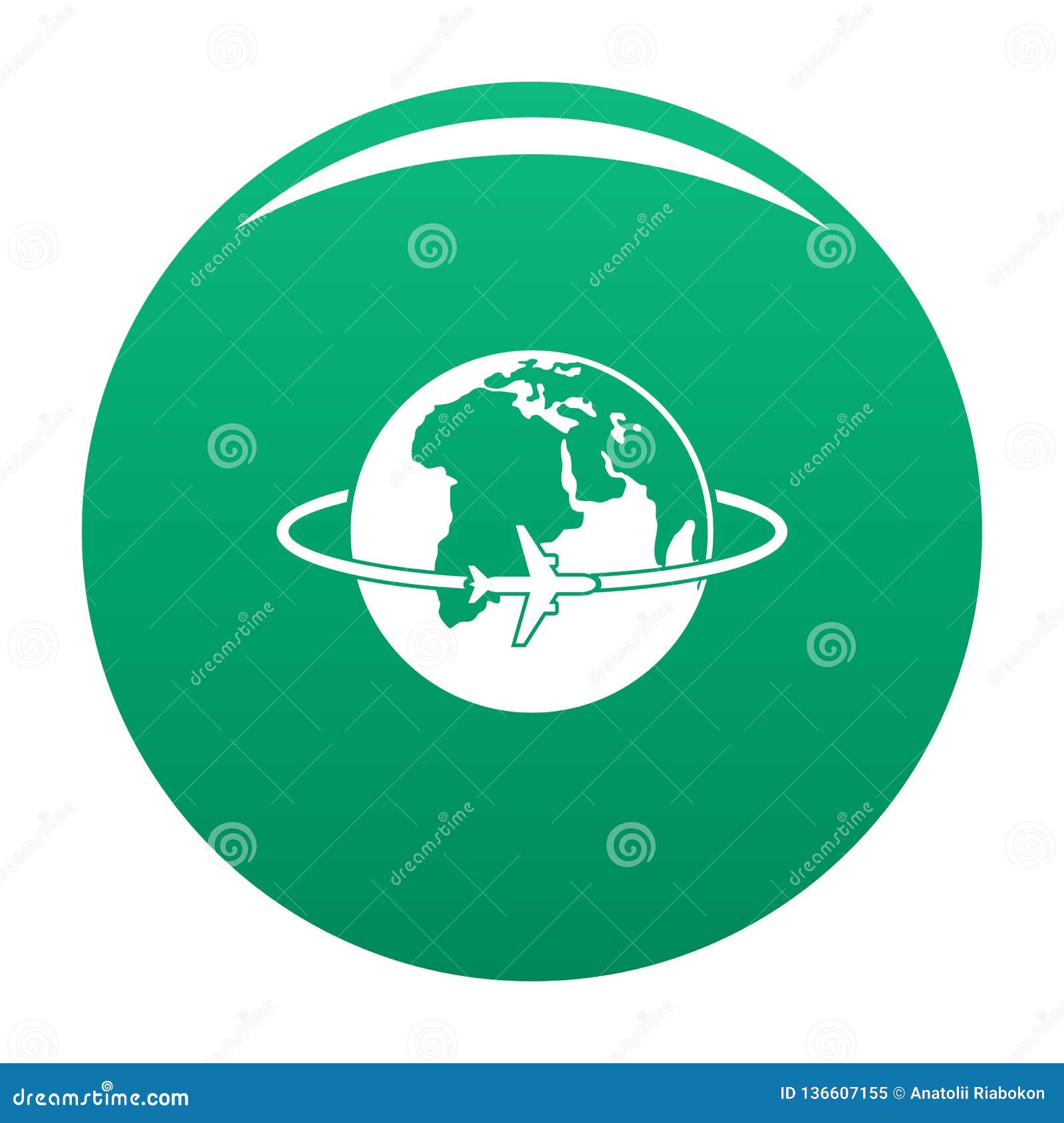 Worldwide Icon Vector Green Stock Vector - Illustration of ...