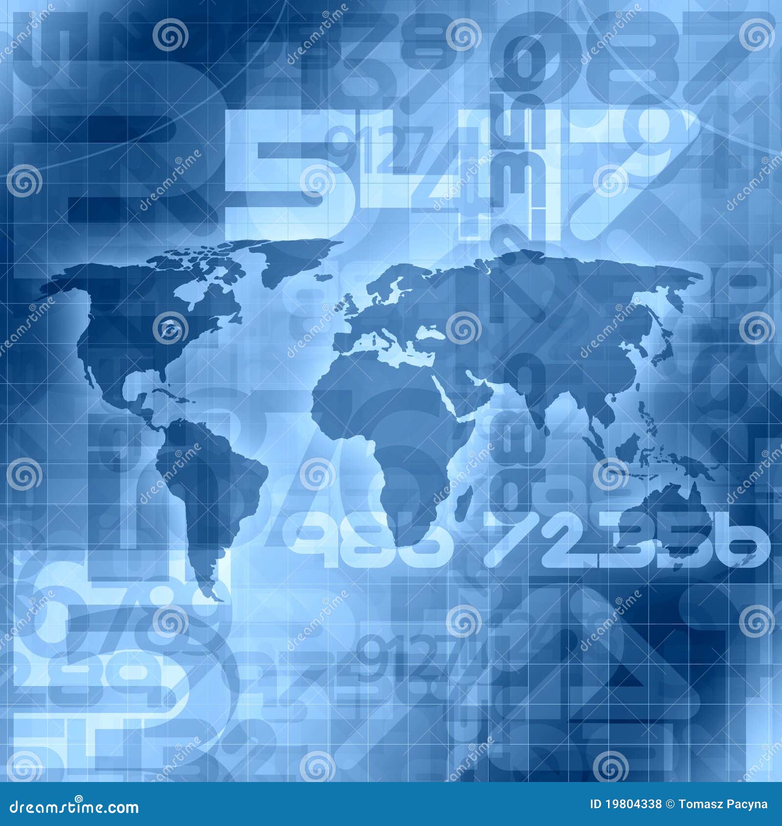 Worldwide Information Concept Stock Illustration - Illustration of land ...