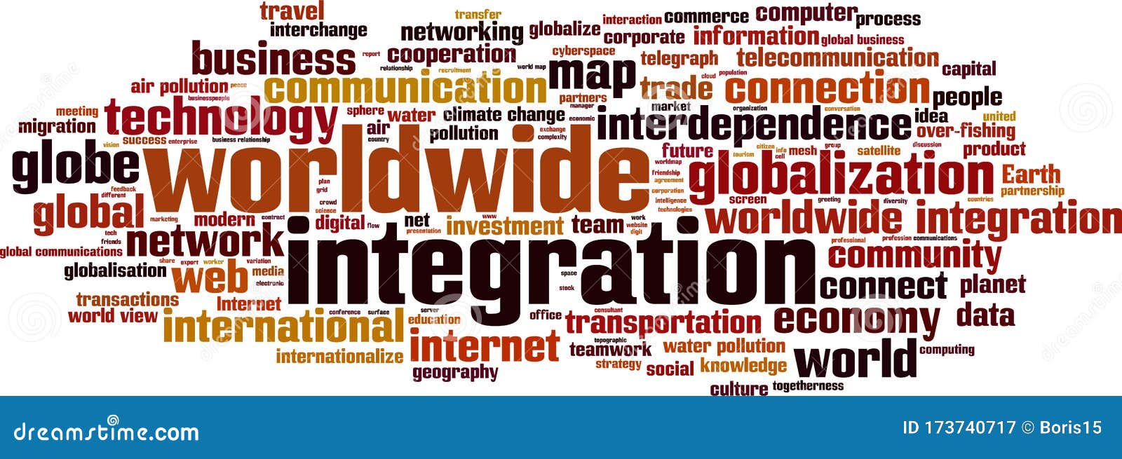 Worldwide Integration Word Cloud Stock Vector - Illustration of ...