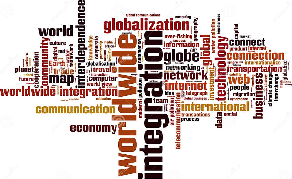 Worldwide Integration Word Cloud Stock Vector - Illustration of culture ...
