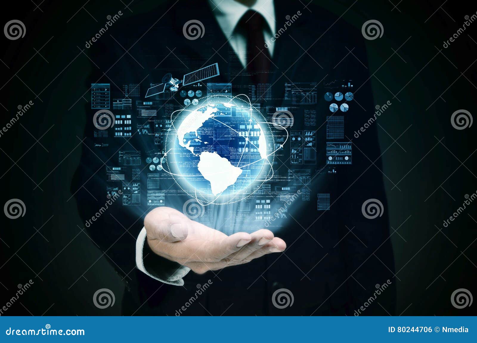 Worldwide Internet Business in Control Stock Photo - Image of ...