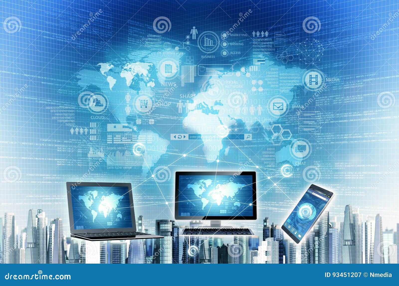Worldwide Internet Connection Stock Image - Image of cloud, mainframe ...