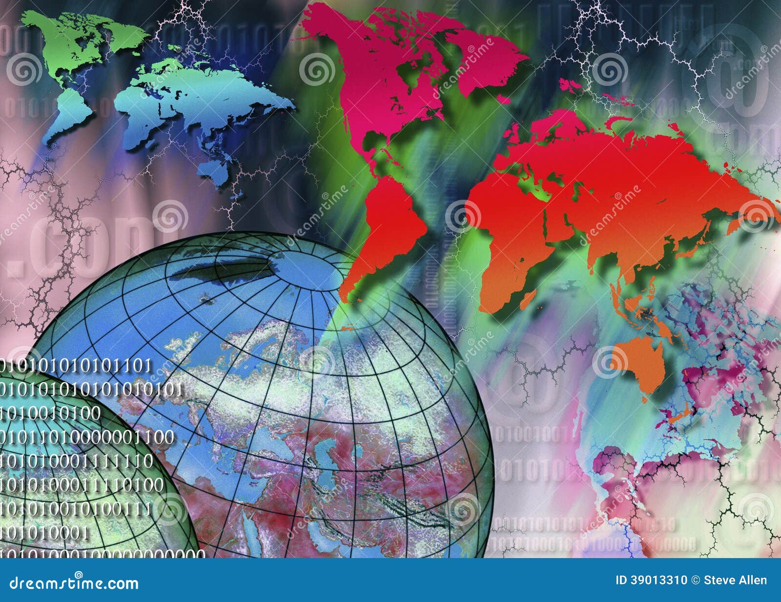 Worldwide - Internet - Cyberspace Stock Illustration - Illustration of ...