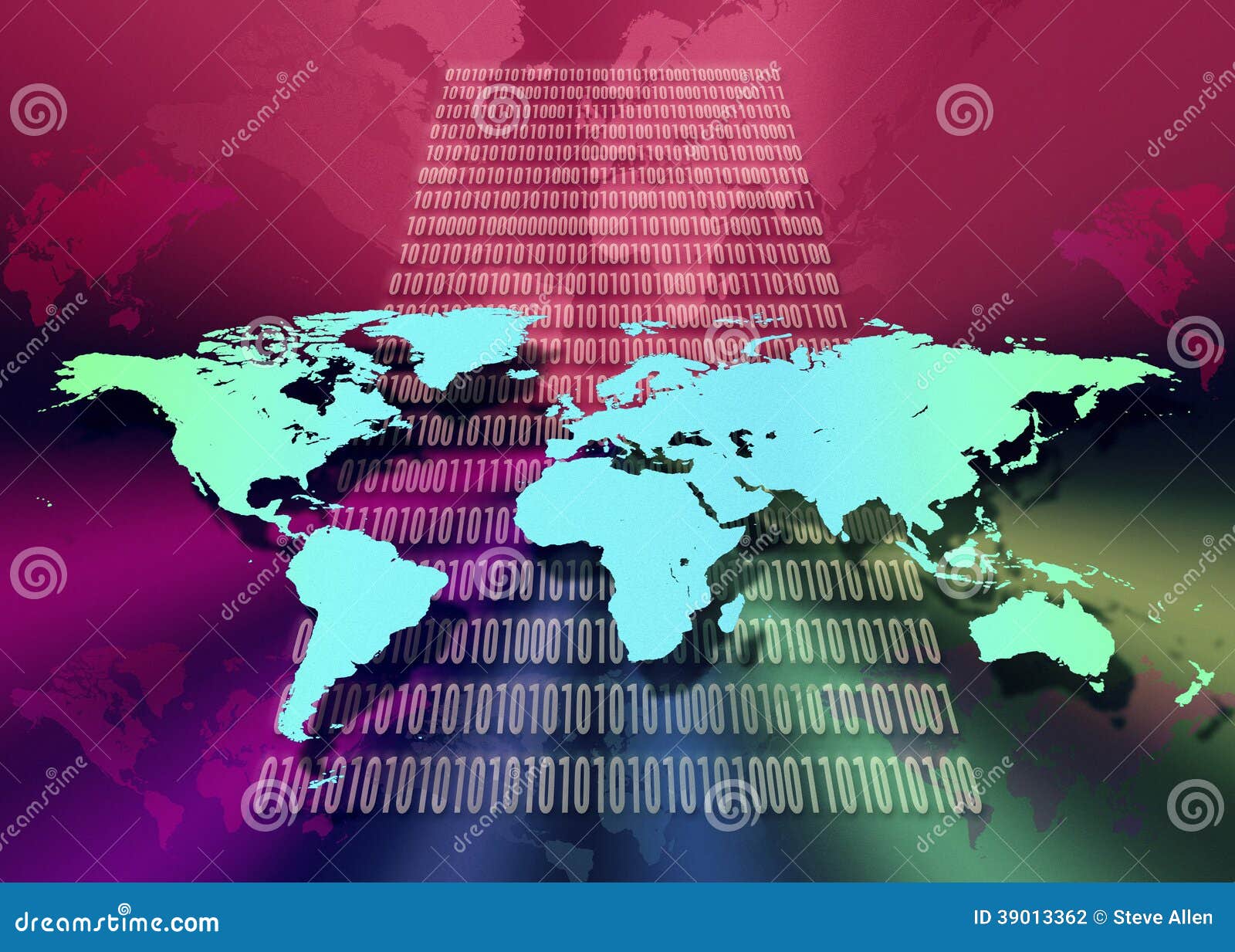 Worldwide - Internet - Cyberspace Stock Illustration - Illustration of ...