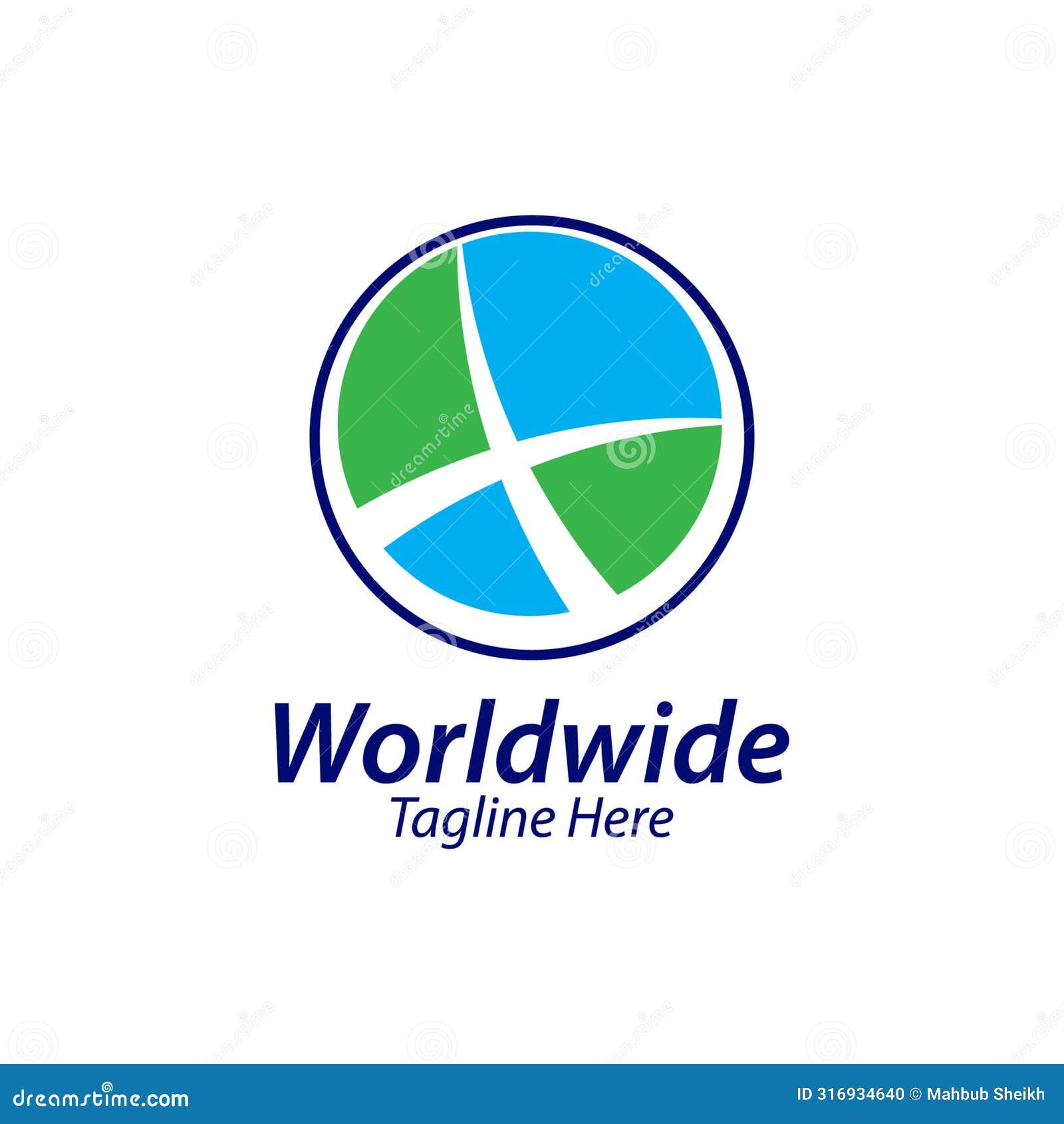 Worldwide Logo Design Template. Stock Vector - Illustration of ...