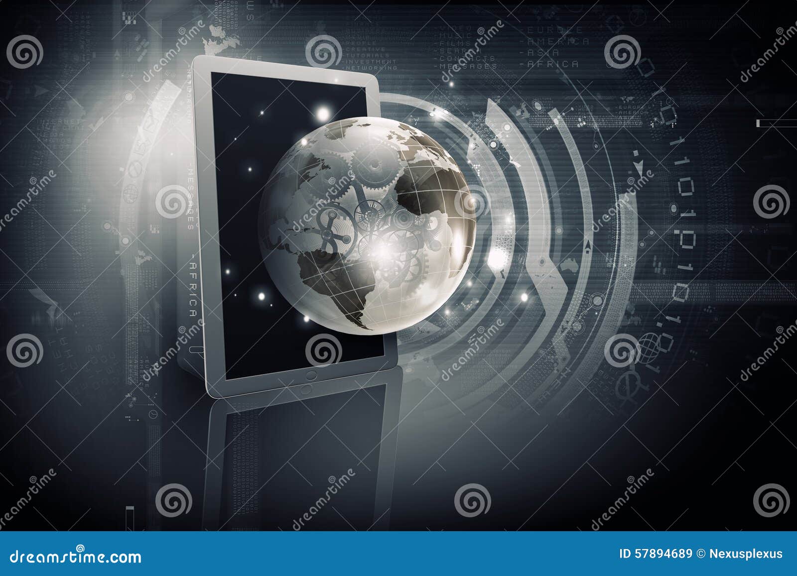 Worldwide Media Technologies Stock Image - Image of connection ...