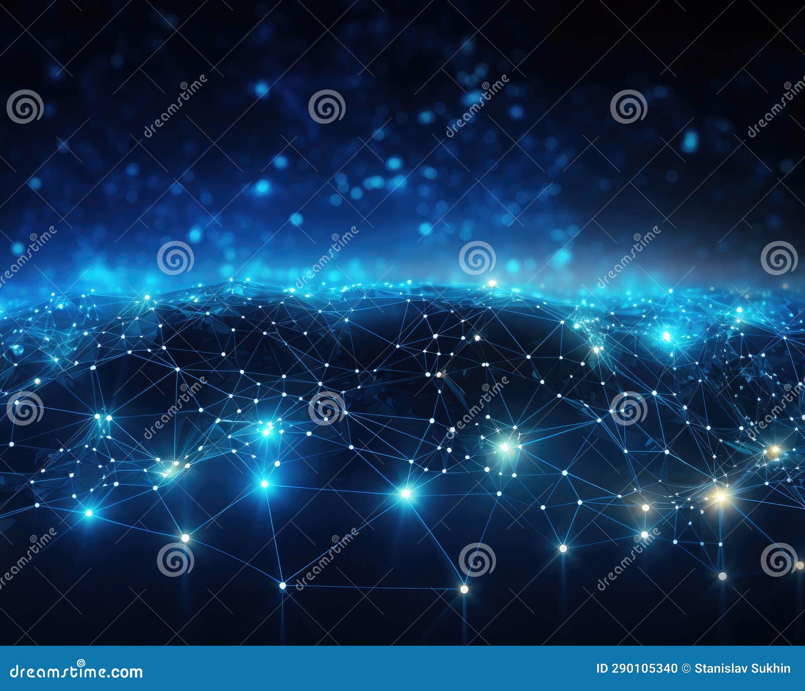 Worldwide Network Connection, Digital Telecommunication, Big Data ...