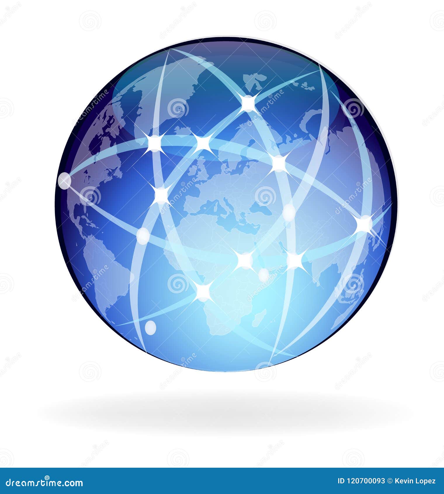 Worldwide Network Connection Vector Stock Vector - Illustration of ...