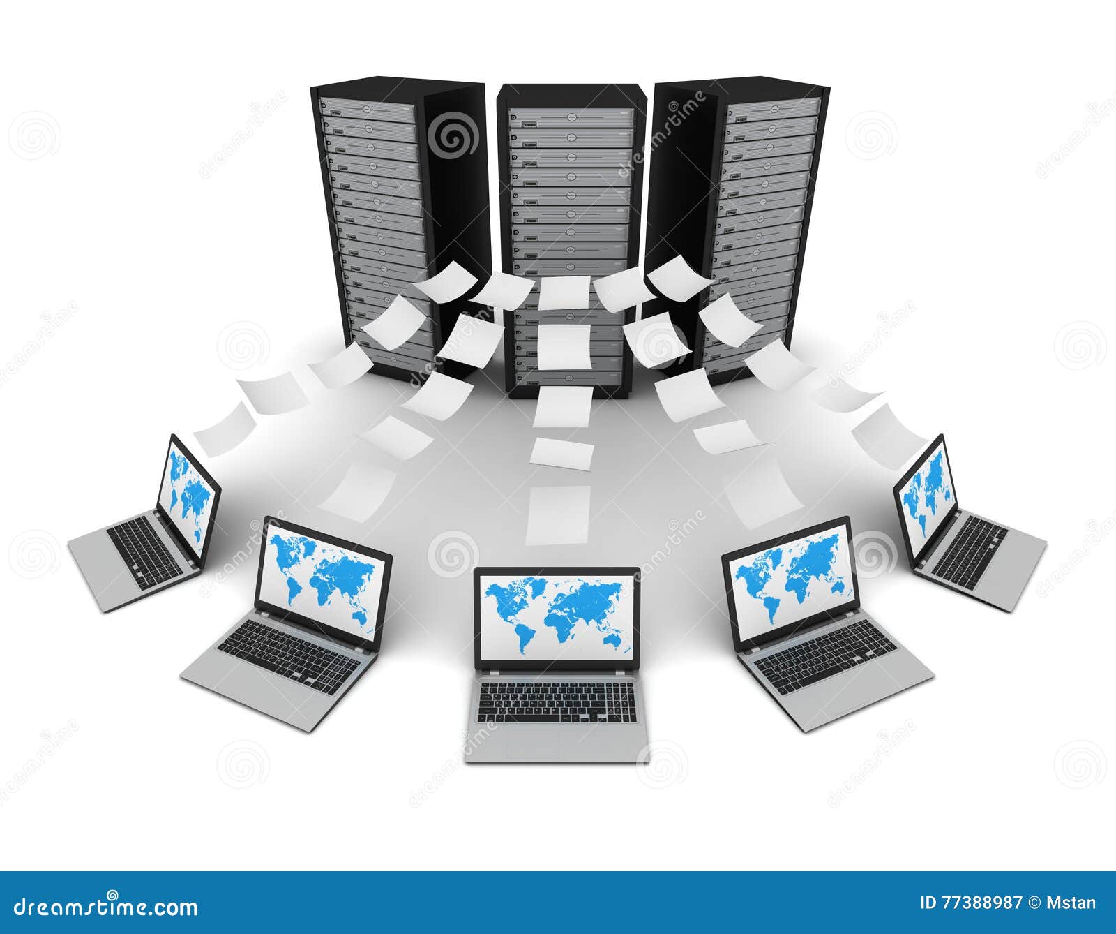 Worldwide Network Connections 3d Illustration Stock Illustration ...