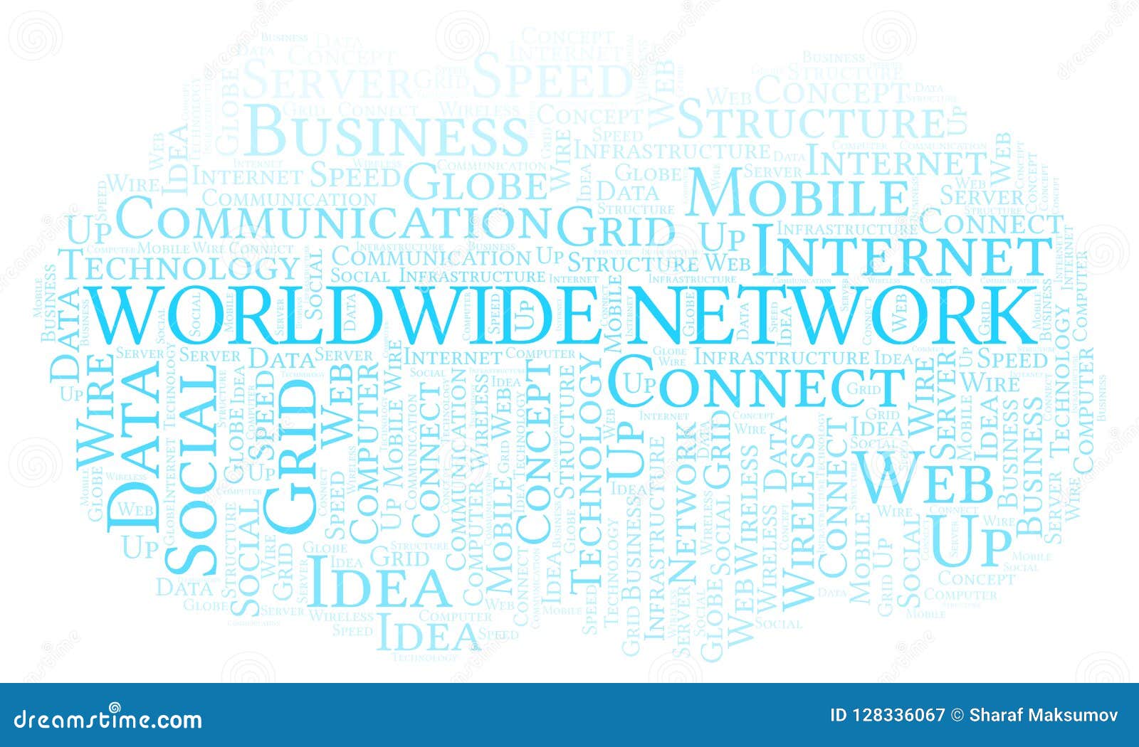Worldwide Network Word Cloud. Stock Illustration - Illustration of ...
