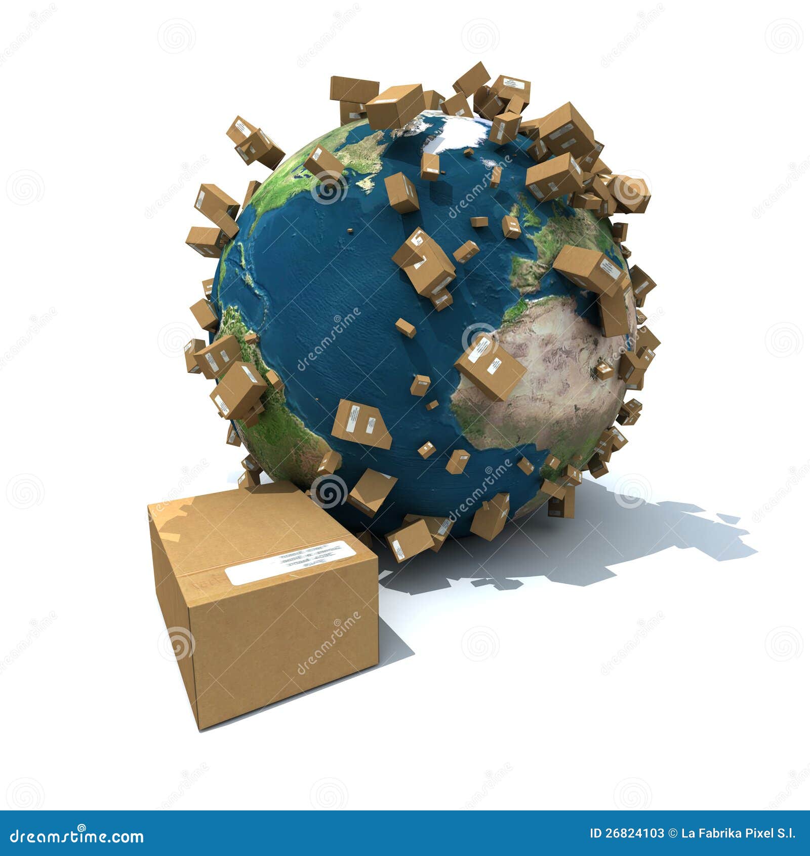 Worldwide parcel delivery stock illustration. Illustration of ...