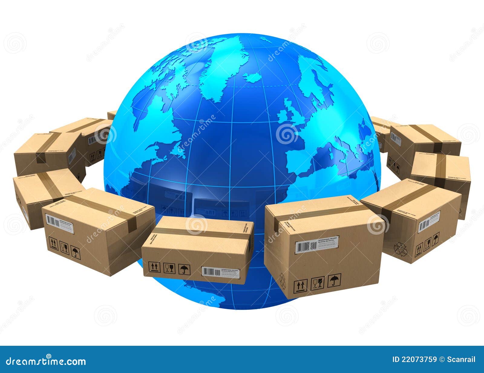 Worldwide shipping concept stock illustration. Illustration of import ...